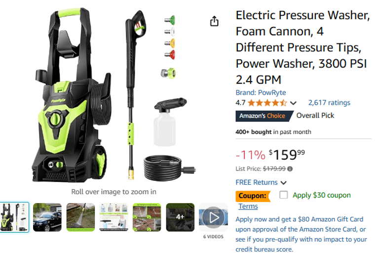 Electric Presssure Washer | Open Box | (See Condition Notes) - Rio ...