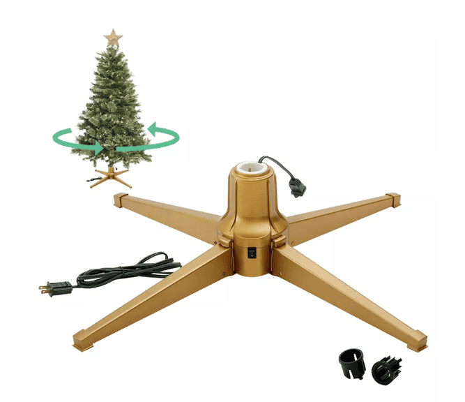 Home Heritage Rotating Artificial Christmas Tree Metal Stand | Open Box ...