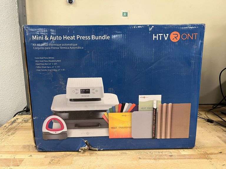 HTVRONT Mini & Auto Heat Press Bundle | Open Box | (See Condition Notes ...