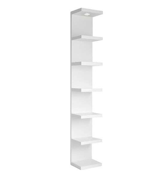 Versatile 7 Tier Wall Shelf Unit, White Lack Wall Shelf, Display ...