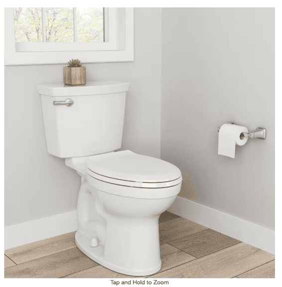 Champion Two-Piece 1.28 GPF Single Flush Elongated Chair Height Toilet ...