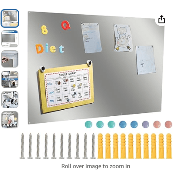 Magnetic Board Silver Magnet Bulletin Boards for Walls to Display ...