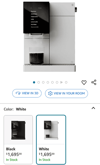 Terra Kaffe Super Automatic Espresso Machine White | Open Box | (See ...