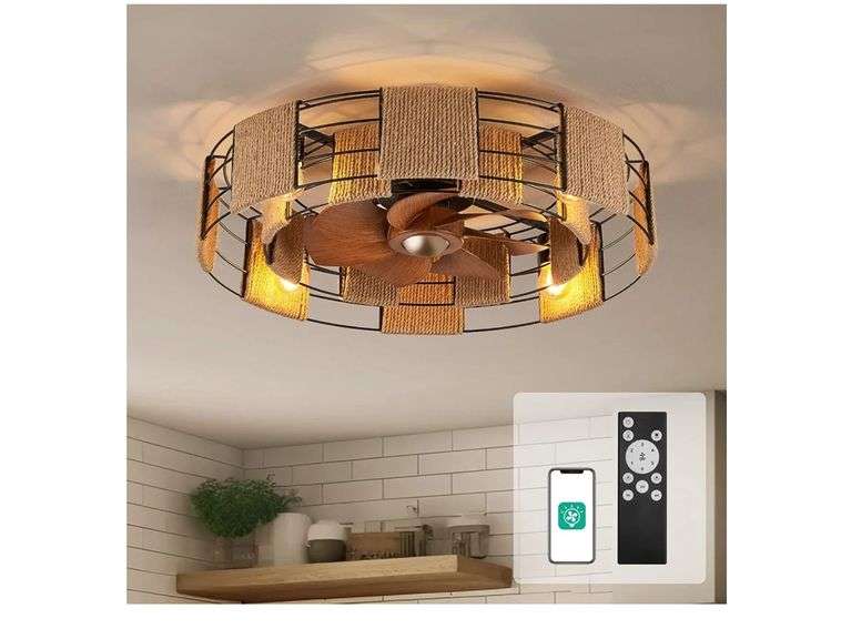 Orison 22'' Caged Ceiling Fan With Light | Like New | (See Condition ...