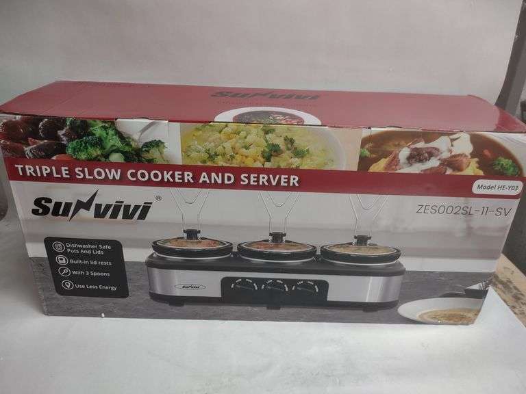 Suvivi Triple Slow cooker. | Open Box | (See Condition Notes) - Rio ...