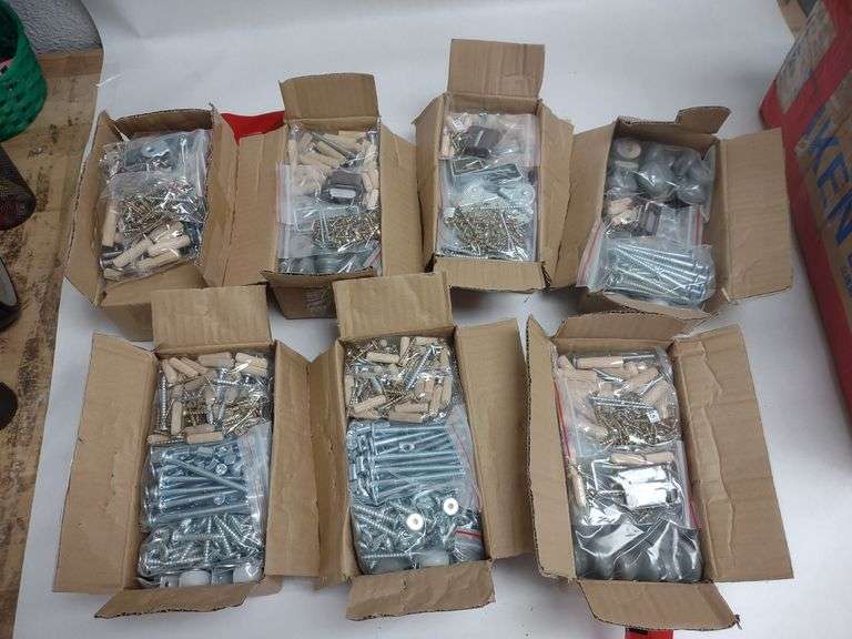 Hardware Boxes - Screws, Dowels, etc. [lot of 7] | Open Box | (See ...