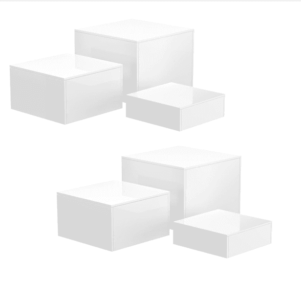 NIUBEE Buffet Risers Display Shelf: 6PCS | Open Box | (See Condition ...