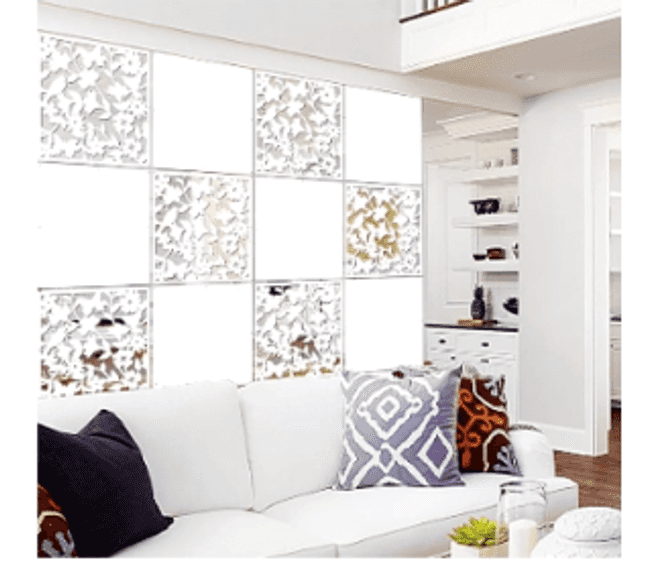 Lchen Hanging Room Divider Panel, 12 Pieces White Screen Panels | Open ...