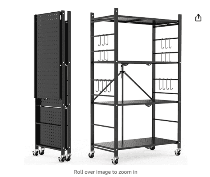 4-Tier Foldable Metal Rack | Open Box | (See Condition Notes) - Rio ...