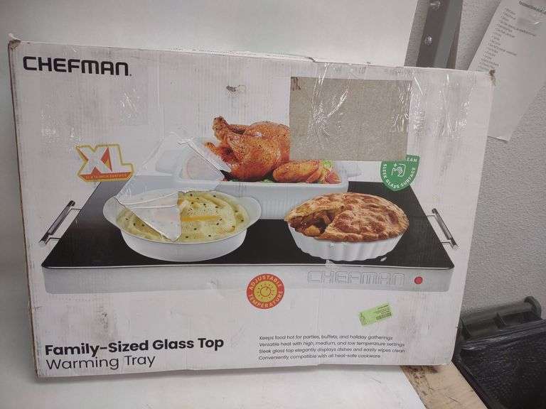 Chefman Family sized glass top warming tray. | Open Box | (See ...