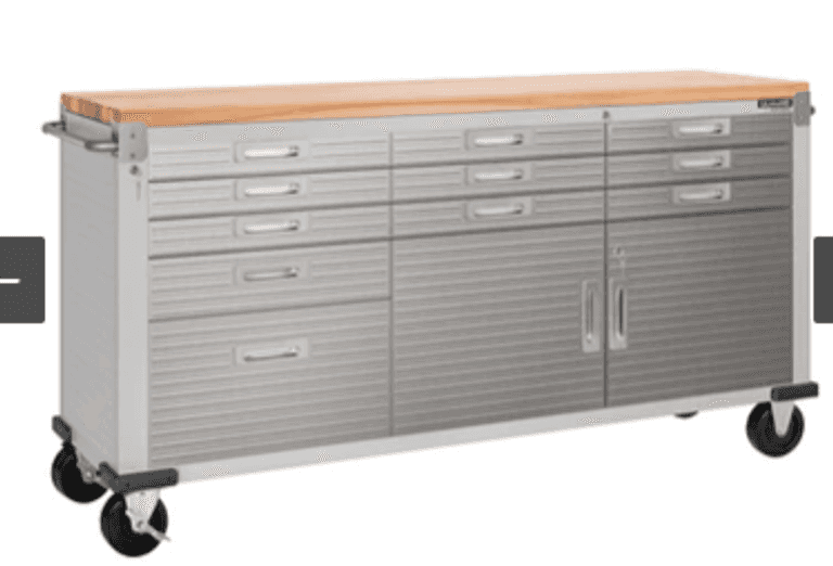 Seville Classics UltraHD 11-Drawer Rolling Workbench, 78" W x 38" H x ...