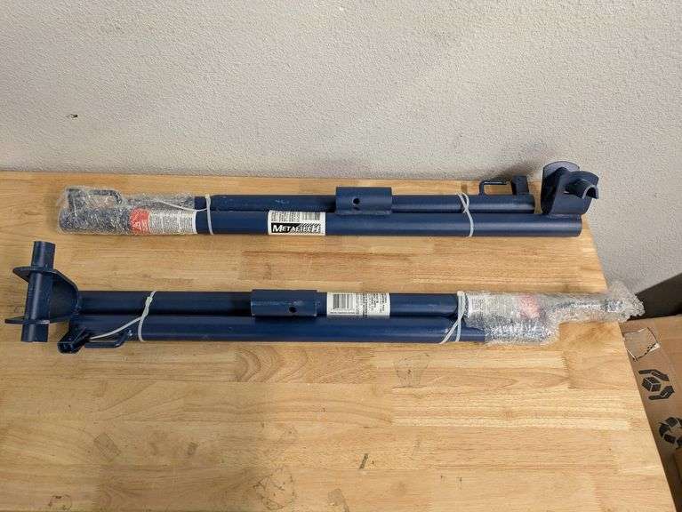 MetalTech 5ft Steel Guard Rail Post w/Wedge Clamp Support, Set of 2 ...