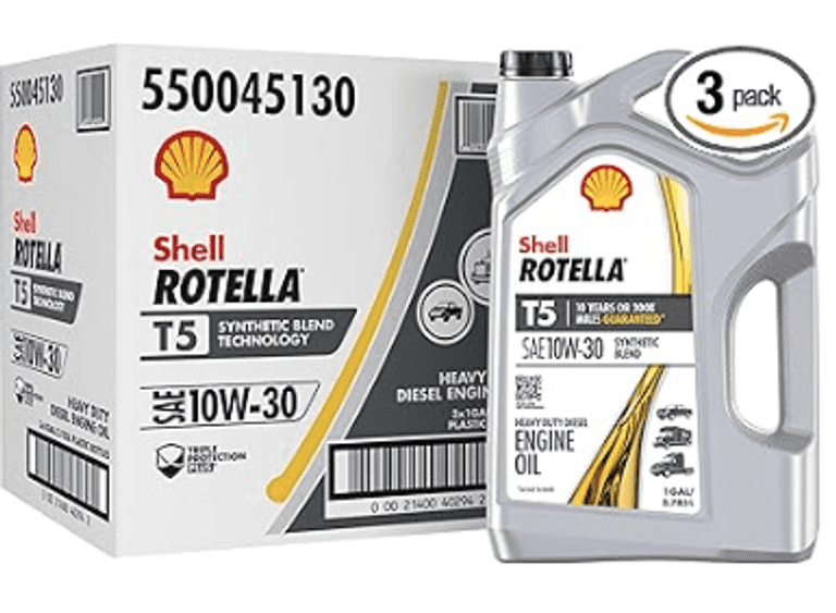 Shell Rotella T5 Synthetic Blend 10W-30 Motor Oil 1 Gallon (3 Pack ...