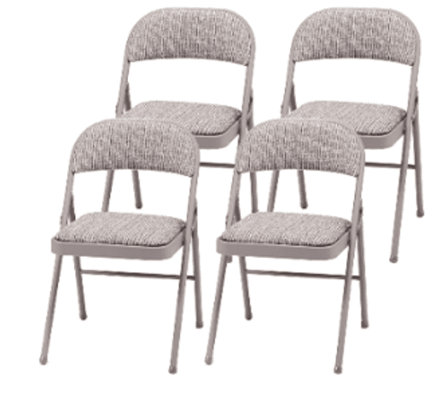 MECO 4 Pack Padded Folding Chairs | Open Box | (See Condition Notes ...