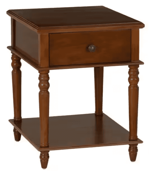 Powell Company Perl 20" Hazelnut Brown Rectangle Wood End Table | Open ...