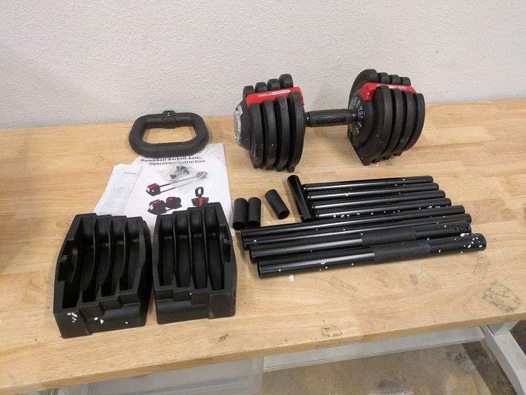 HolaHatha 3-in-1 Multifunctional Adjustable Dumbbell Set | Open Box ...