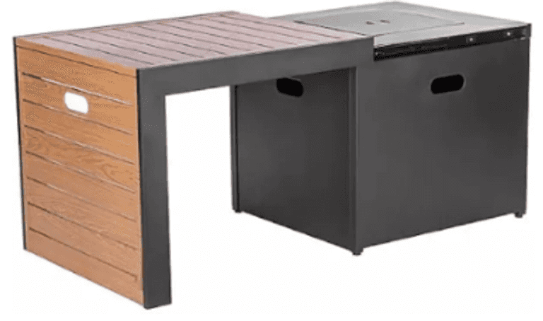 Members Mark Outdoor 31-Inches Gas Fire Pit w. Sliding Table | Open Box ...