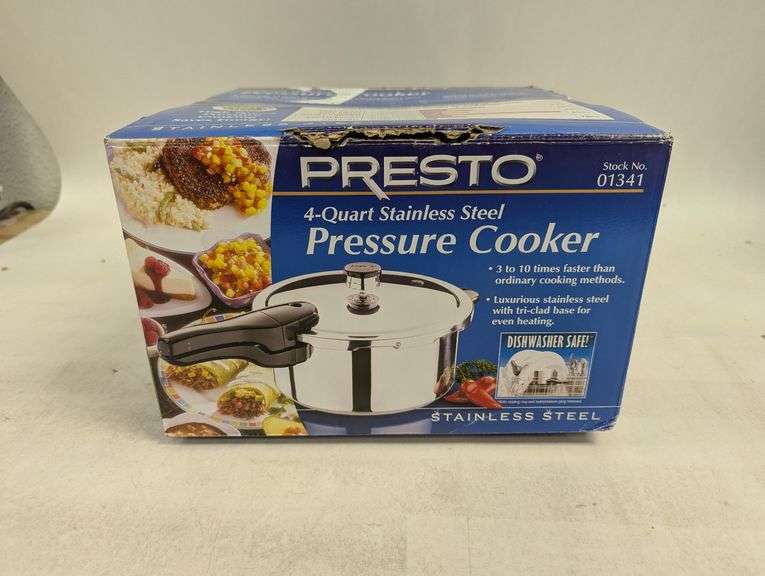 PRESTO 4qt Stainless Steel Pressure Cooker | Open Box | (See Condition ...