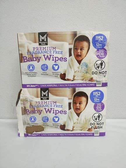 Member's Mark Fragrance Free Baby Wipes 12 Packs, Set Of 2 Boxes | Open ...