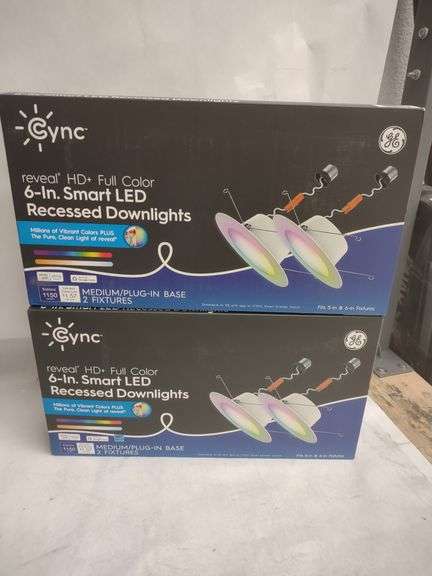 GE Cync Full Color Smart LED 6'' Recessed Downlights 2 Pack | Open Box ...