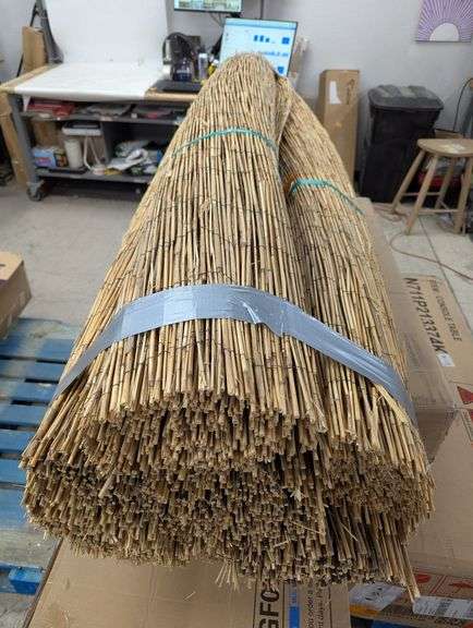 6 ft. H x 16 ft. W Natural Reed Fencing Bundle Of About 6 | Open Box ...