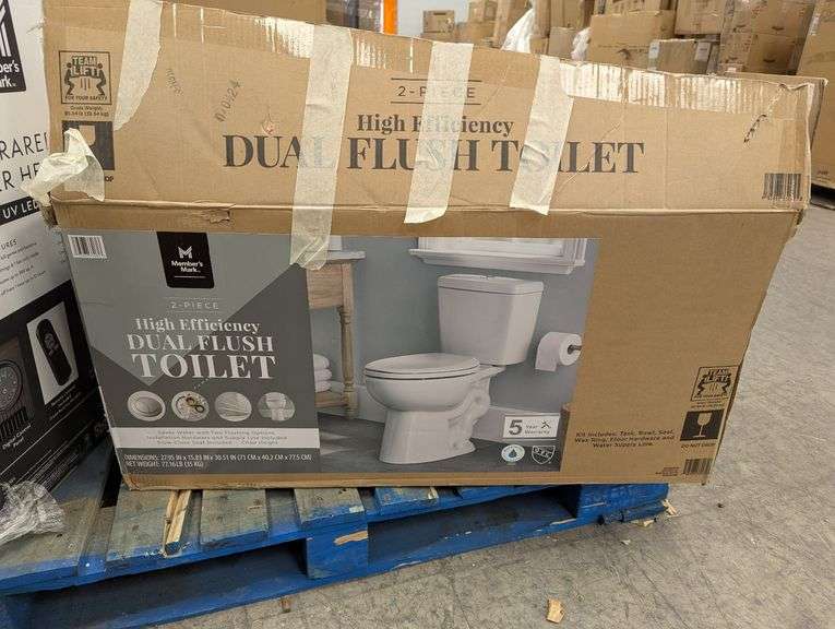 Members Mark High Efficiency Dual Flush 2 Piece Toilet | Open Box ...