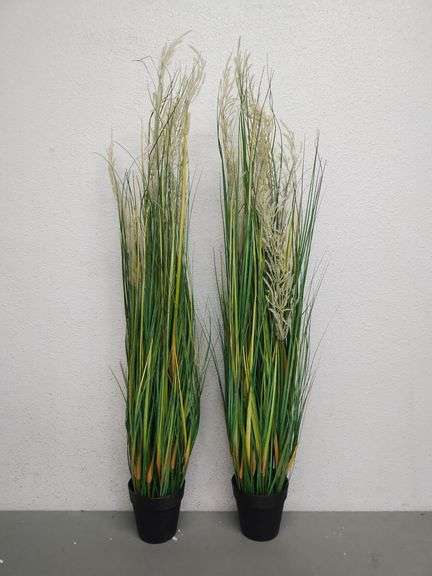 AfanD Artificial Reed Grass, 4Ft, Set Of 2 | Open Box - Rio Grande Trade
