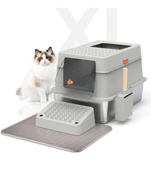 SUITCHI Stainless Steel Cat Litter Box | Open Box | (See Condition ...