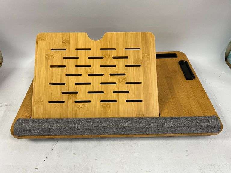 SPREADUT Bamboo Laptop Lap Desk w/Wrist Pad | Open Box | (See Condition ...