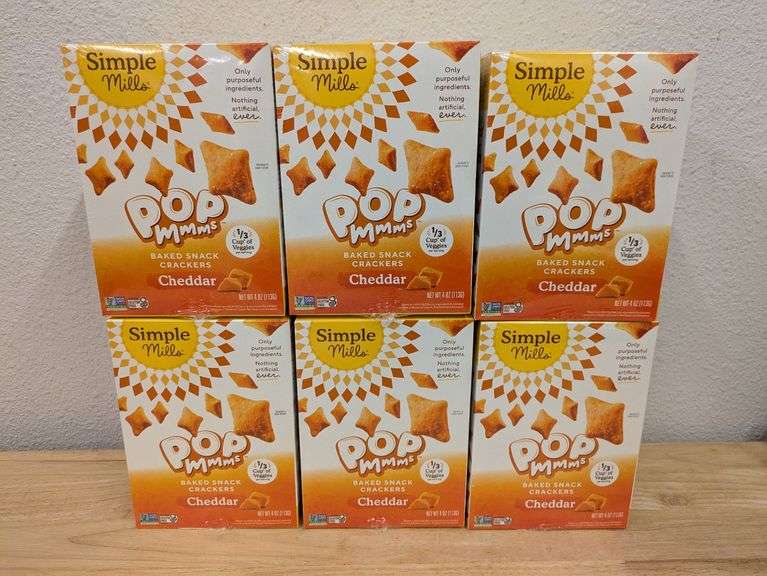 Simple Mills Pop Mmms Veggie Flour Baked Snack Crackers 4oz, Pack of 18 ...