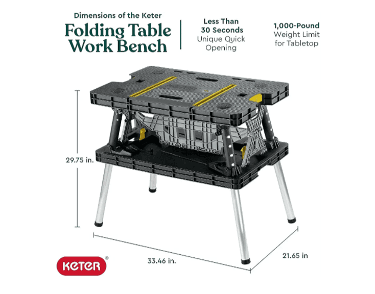 Keter Folding Work Table | Open Box | (See Condition Notes) - Rio ...