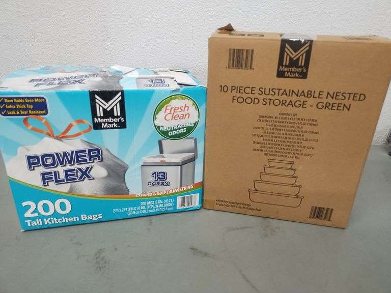 BUNDLE- Member's Mark POWER FLEX Garbage Bags, 200 PK/Member's Mark 10 ...