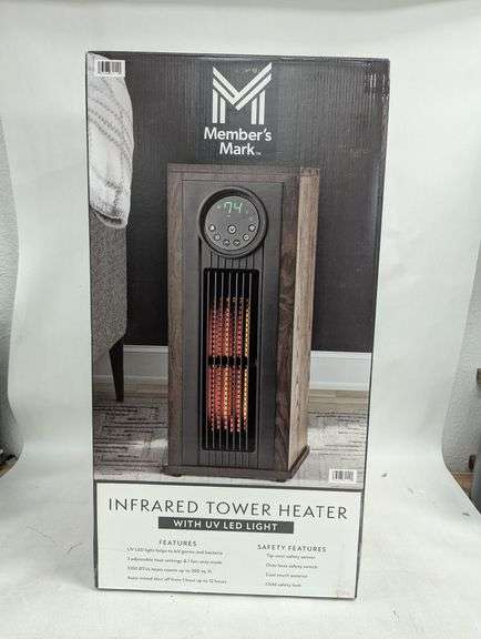 Members Mark Infrared Tower Heater With UV LED Light | Like New | (See ...