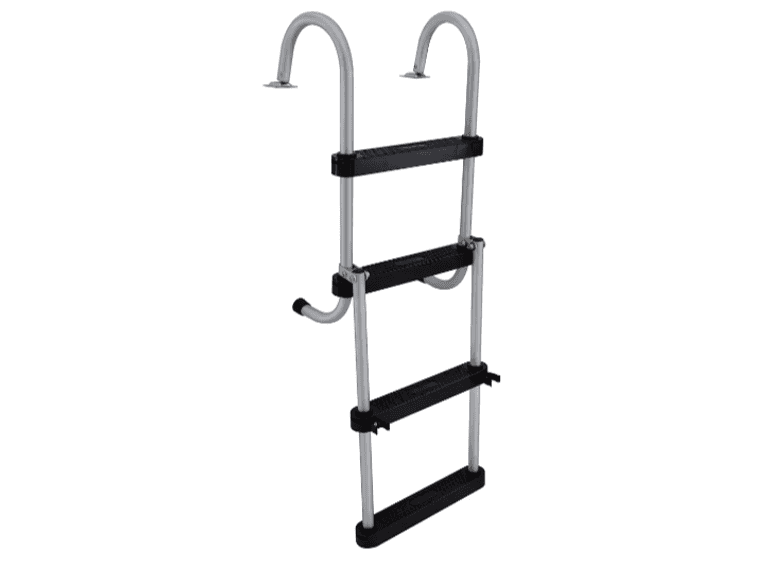 RecPro Boat 4 Step Folding Boarding Ladder | Open Box | (See Condition ...