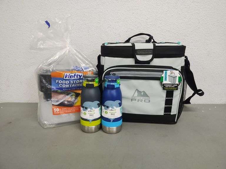 Lunch Box Bundle: Artic Zone Pro Lunch Bag, 2 Ello Water Bottles, And ...