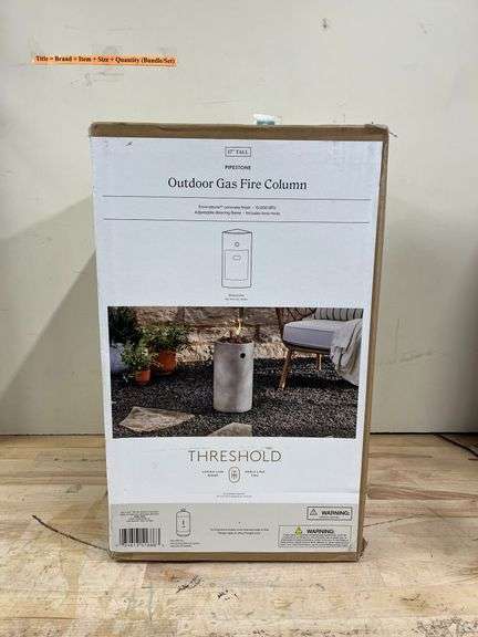 THRESHOLD Outdoor Gas Fire Column, 17" | Open Box | (See Condition ...