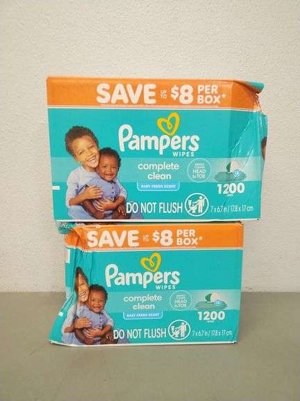 Pampers Wipes 1200 Wipes/Box, Set Of 2 Boxes | Open Box | (See ...