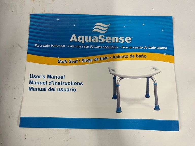 AQUASENSE Bathtub / Shower Seat | Open Box | (See Condition Notes ...