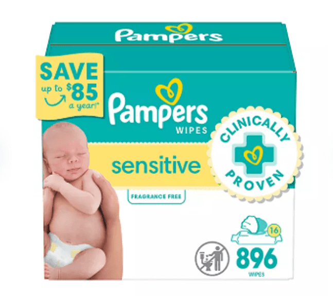 Pampers Sensitive Baby Wipes, Fragrance Free, 16 pks., 896 wipes | Open ...