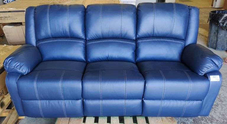 79" Wide Upholstered Powered Reclinable Couch w/ USB Charging Ports ...