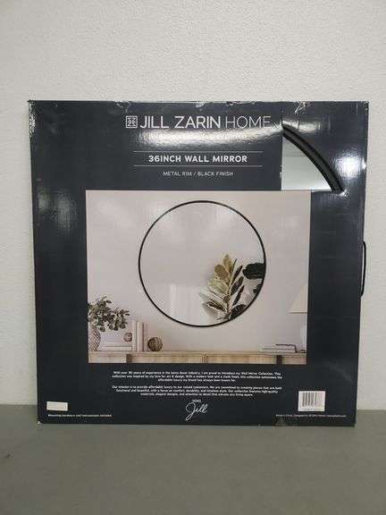 Jill Zarin Home 36'' Wall Mirror, Metal Rim | Open Box | (See Condition ...