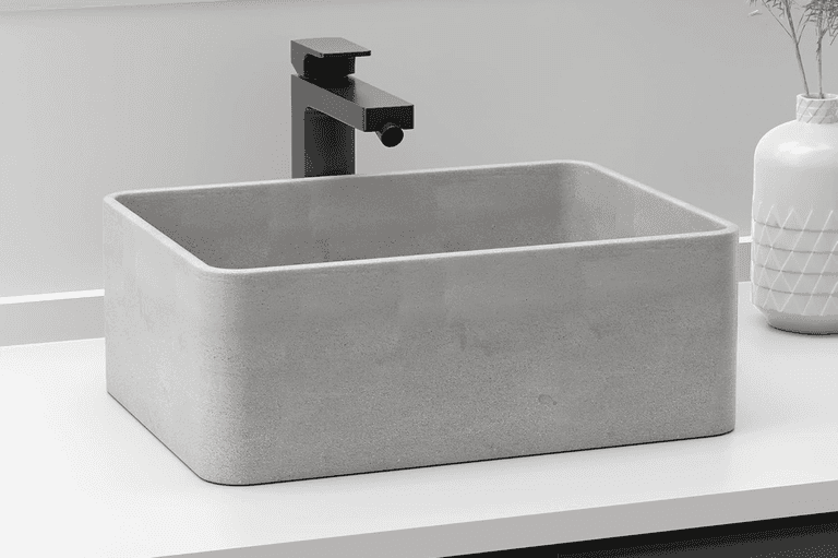 DURX-LITECRETE Concrete Vessel Sink, 16" x 12" | Open Box | (See ...