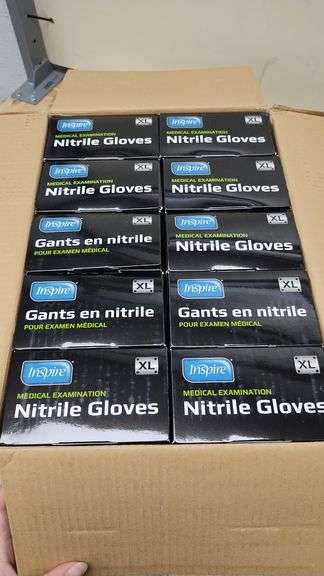 Inspire 100 Pcs Heavy Duty 6Mil Nitrile Black Gloves XL Set of 10 ...
