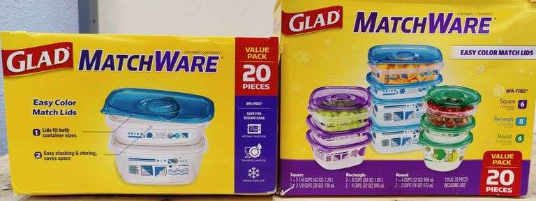 Bundle of GladWare Matchware Food Storage Containers (2) | Open Box ...