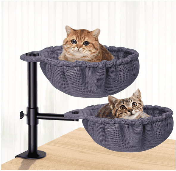 Cat Desk Bed - 360° Rotating Cat Desk Perch for Multiple Cats | Open ...