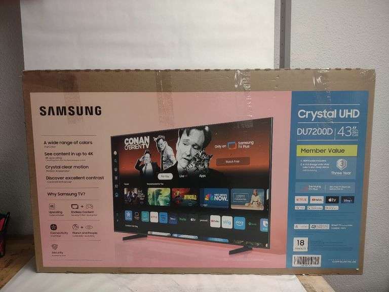 Samsung 43" Crystal TV UHD DU7200D | Open Box | (See Condition Notes ...
