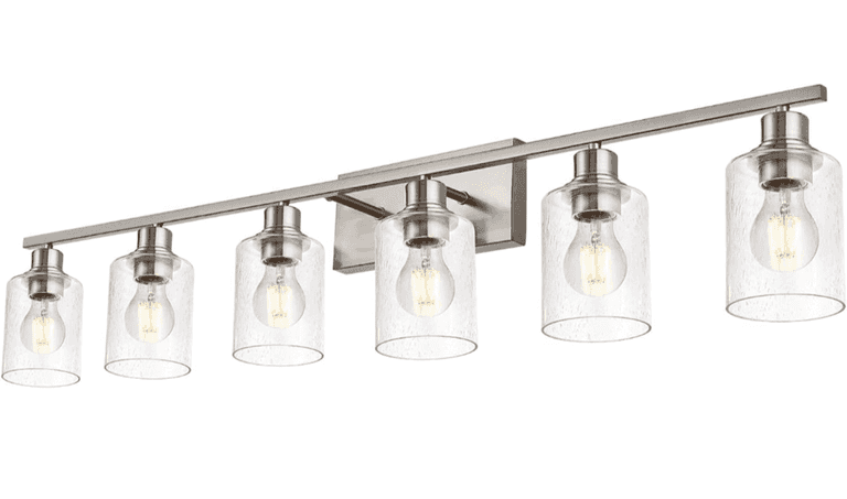 VINLUZ 6 Light Brushed Nickle Wall Light | Like New | (See Condition ...