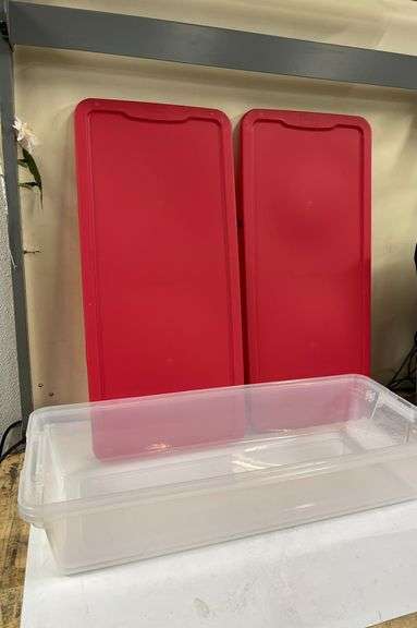 HOMZ Squat Storage Containers, 2ct | Open Box | (See Condition Notes ...
