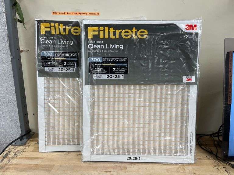 FILTRETE Clean Living Air Filters Bundle, 20 x 25 x 1, 6ct | Like New ...