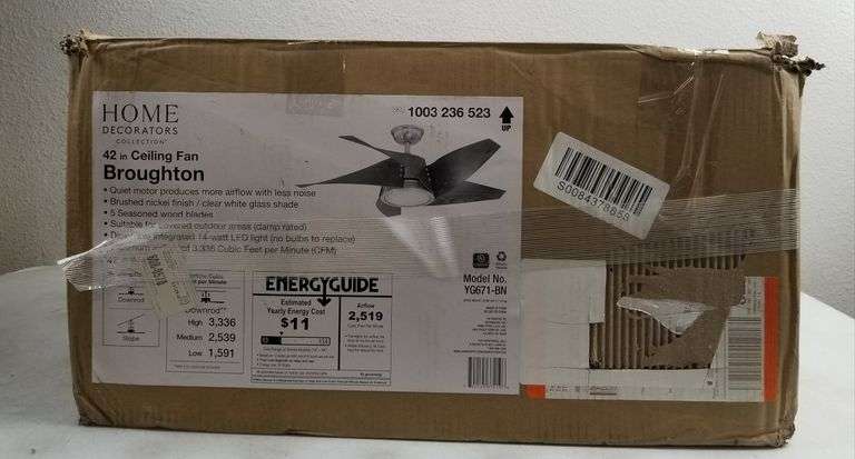 Home Decorators 42in Ceiling Fan | Open Box | (See Condition Notes ...